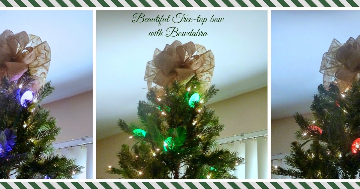 Make it easy crafts: Easy tree top bow tutorial with sparkle burlap ribbon