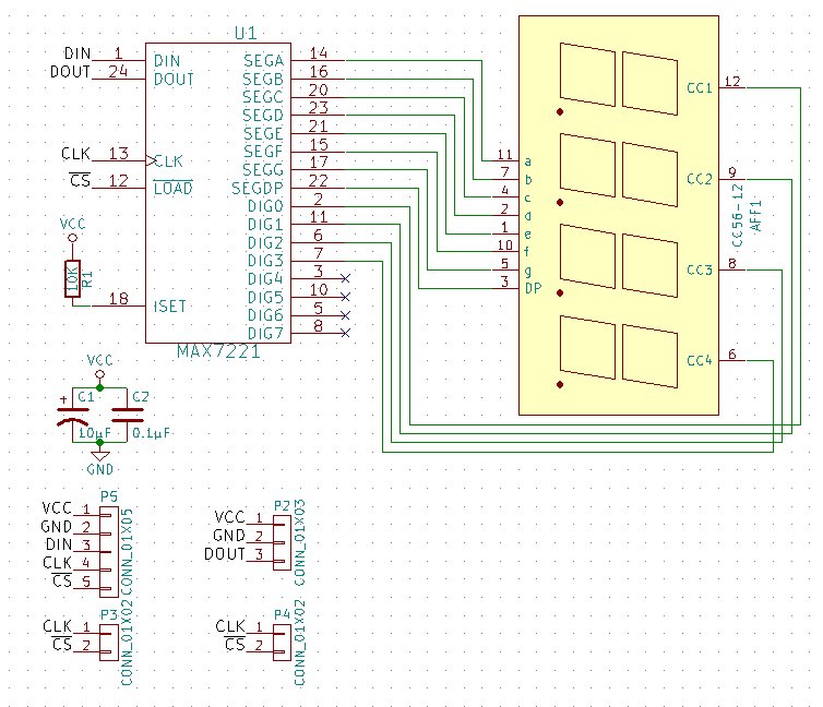 DvdDouden's Arduino Projects: Fun with MAX7221 chips