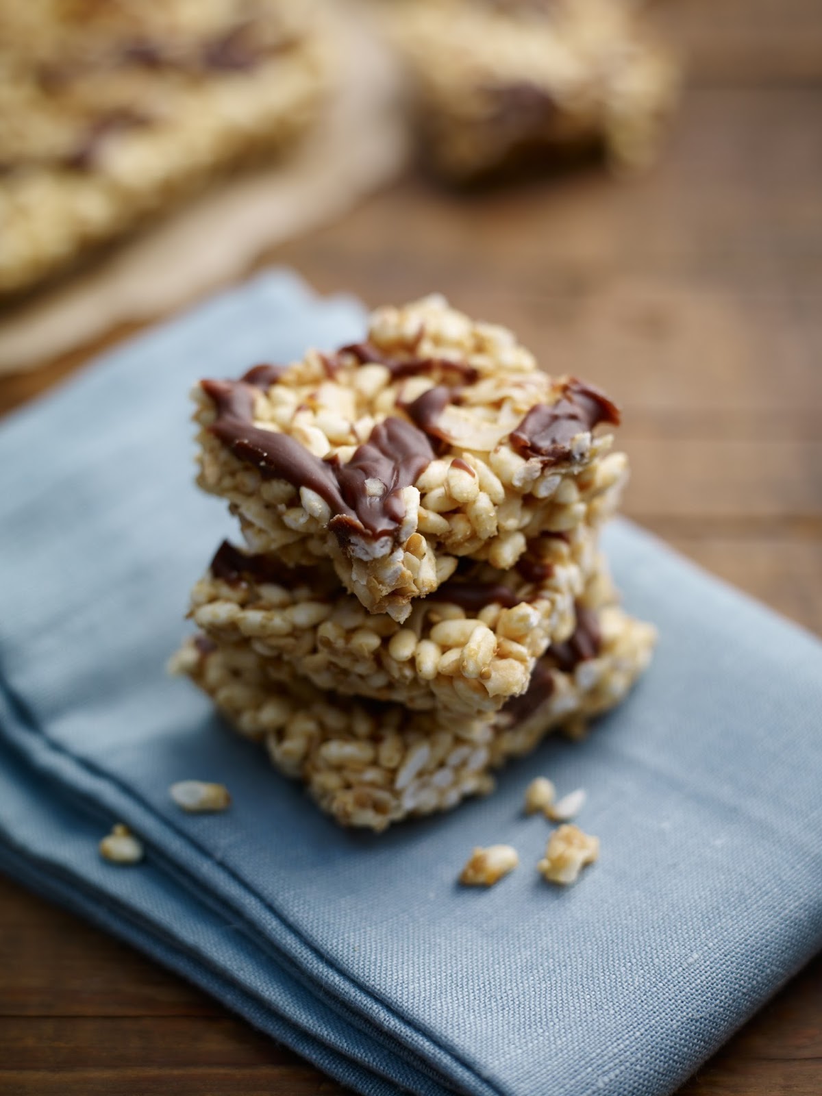 Cashew Coconut And Chocolate Crispy Squares - Claire Justine