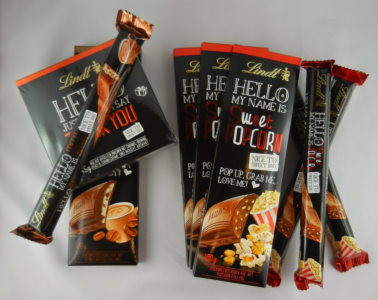 hauserische testfamilie: ... Lindt HELLO my Name is Sweet Popcorn
