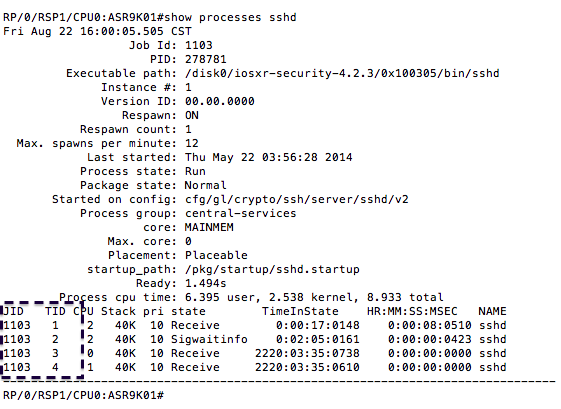 Ken Felix Security Blog: Dumping a process on IOS-XR