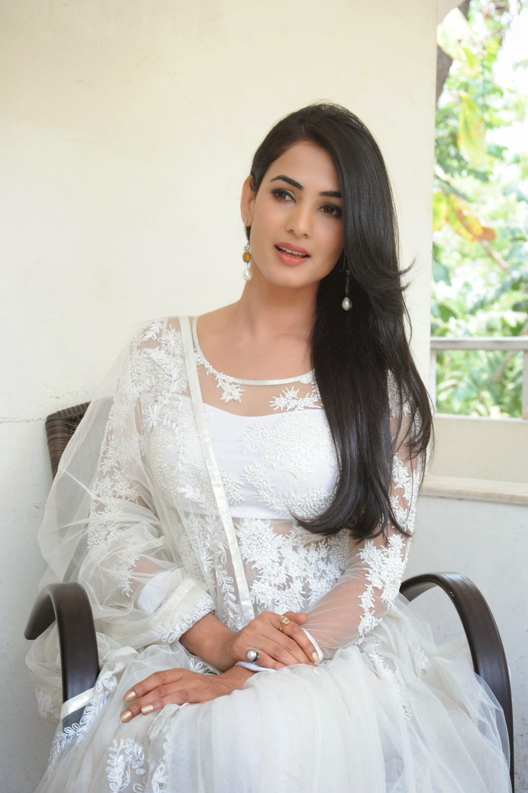 Actress Sonal Chauhan in white Churidar at a press meet | Stylish ...