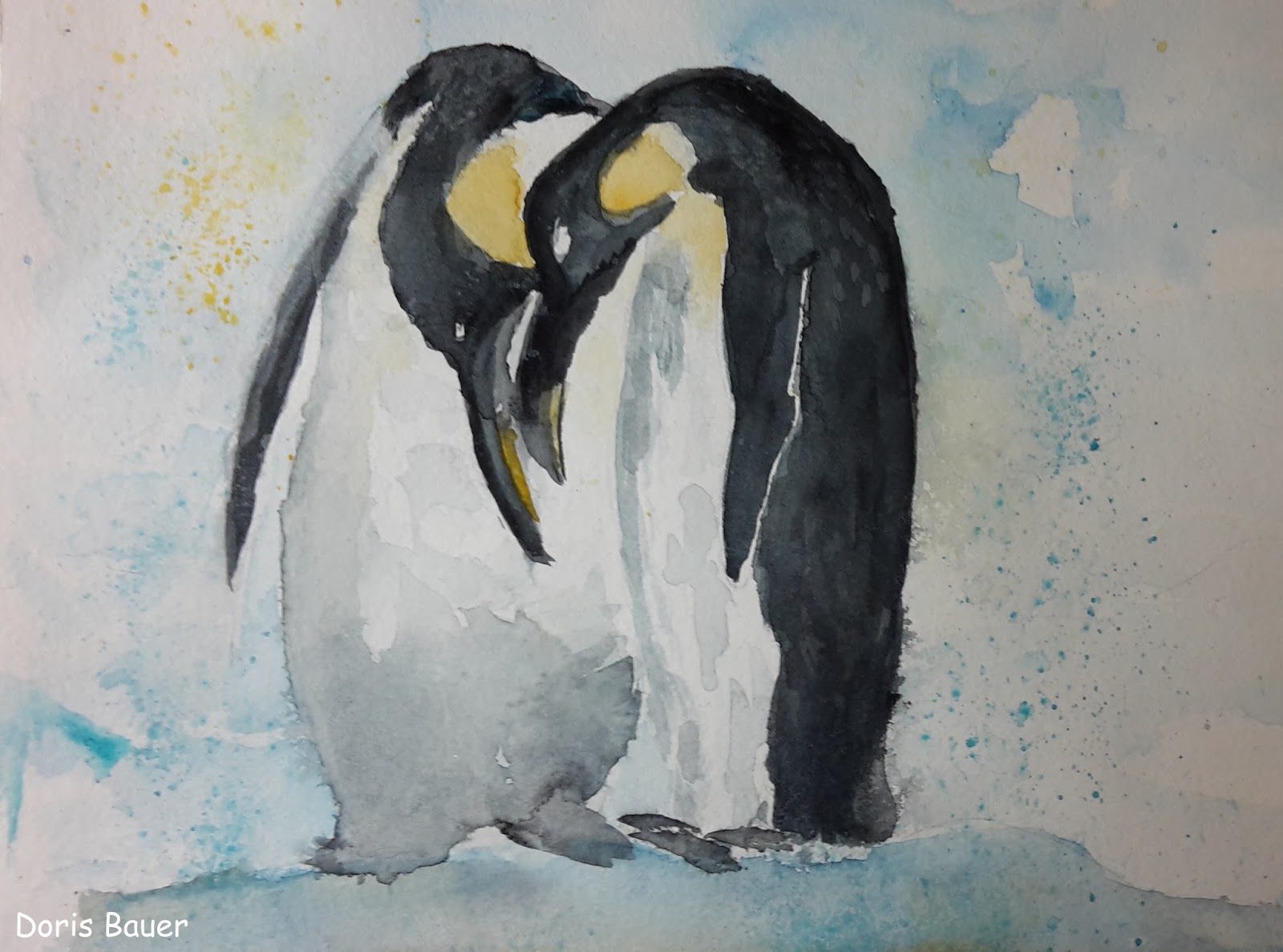Zwei Pinguine - Doris Bauer