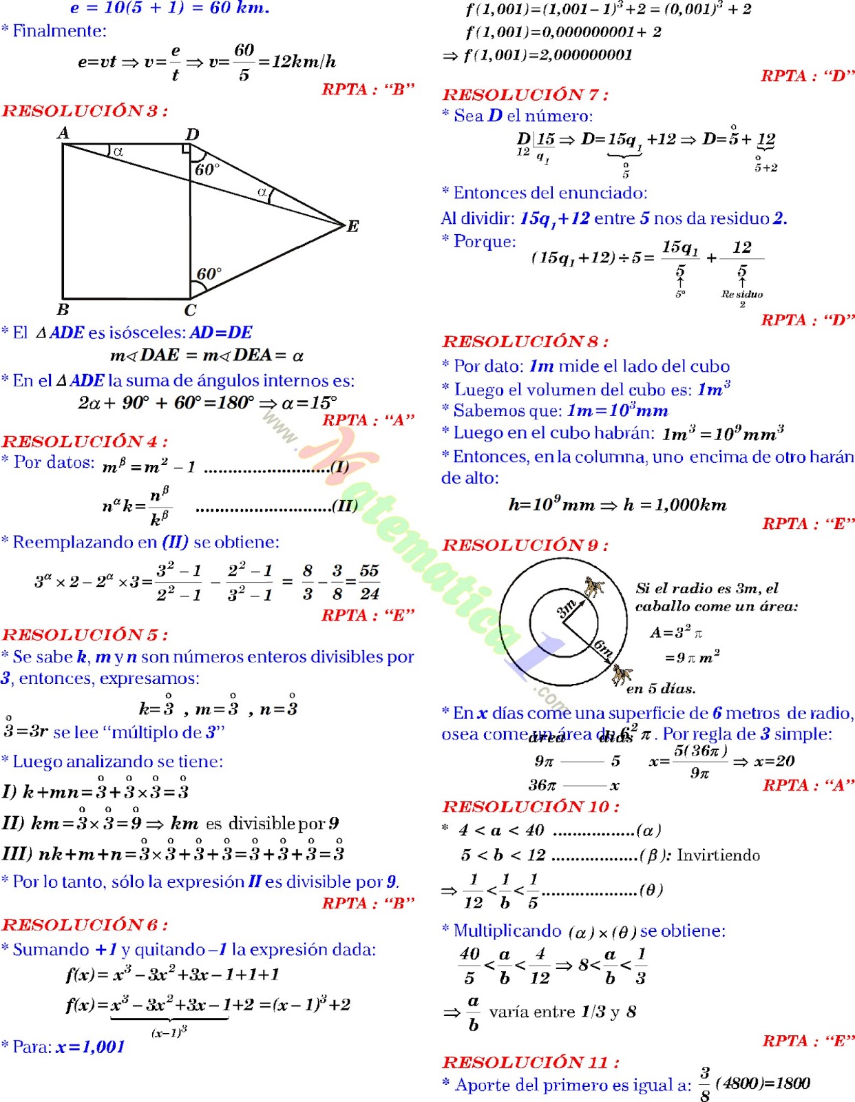 RAZONAMIENTO MATEMÁTICO DEL EXAMEN DE ADMISIÓN A LA UNIVERSIDAD PROBLEMAS RESUELTOS PDF