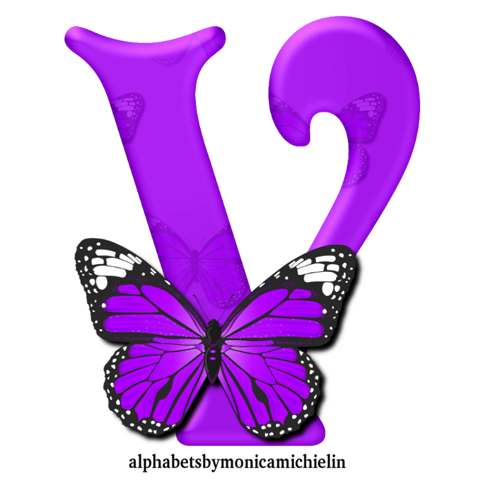 M. Michielin Alphabets: ALFABETO ROXO (LILÁS) BORBOLETA, PURPLE ...