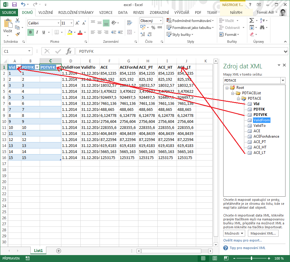 Export XLSX do XML ~ Tomas Adl Export XLSX do XML ~ Tomas Adl