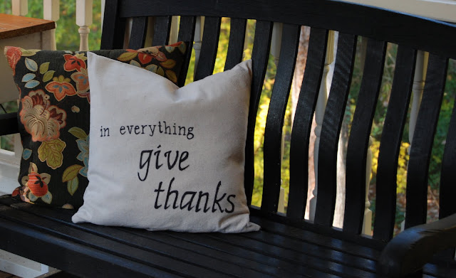 Imparting Grace: "Give thanks" pillow tutorial