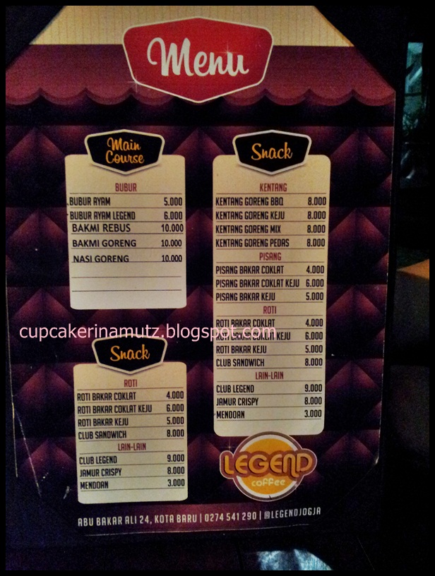 Kuliner Jogja @ Legend Cafe | Rina Chabbymutz