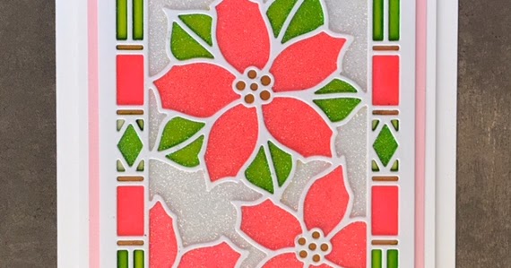 Inky Finger Zone: Pink Poinsettia Stained Glass Window