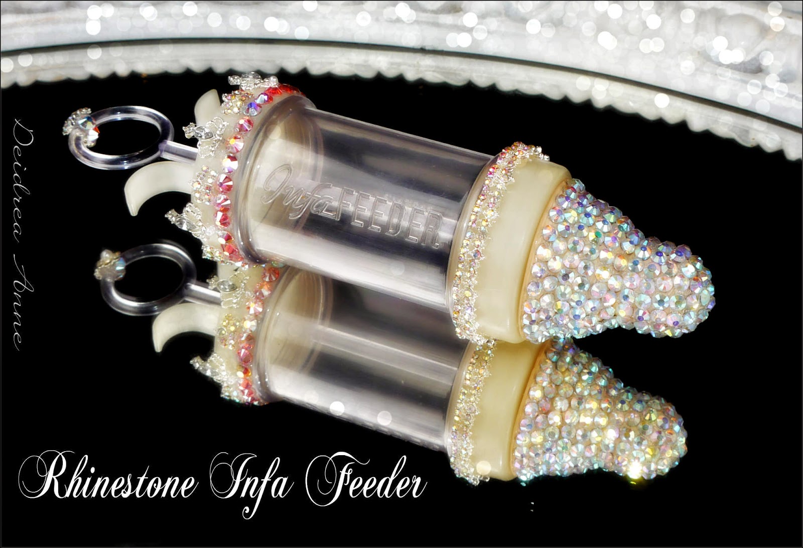 I HEART STERLING: Rhinestone Bottle(Infa feeder) and Pacifier