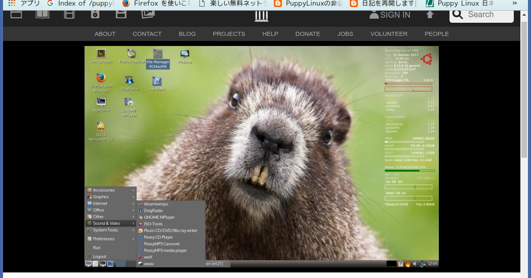 PuppyLinux 無料で楽しく: 軽量Linux：Puppy Linux_BionicDogが公開！