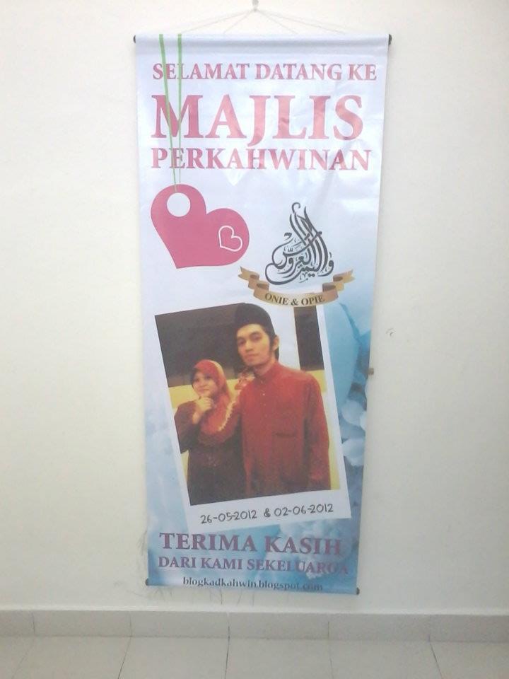 Blog Kad Kahwin: Bunting Dan Banner Kahwin 09 : Contoh dah siap
