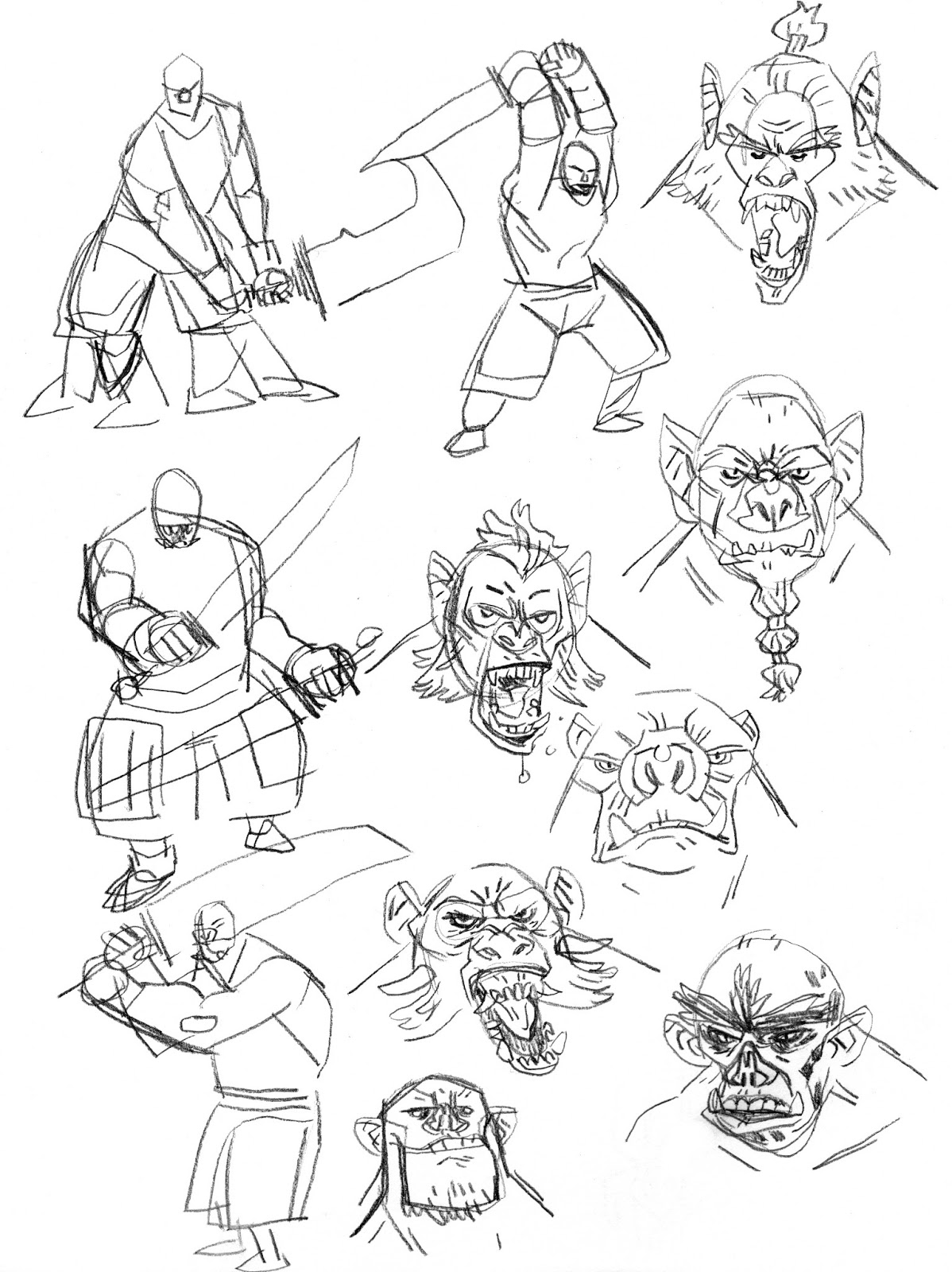 Sketches of M. S. Corley: Orc Sketch