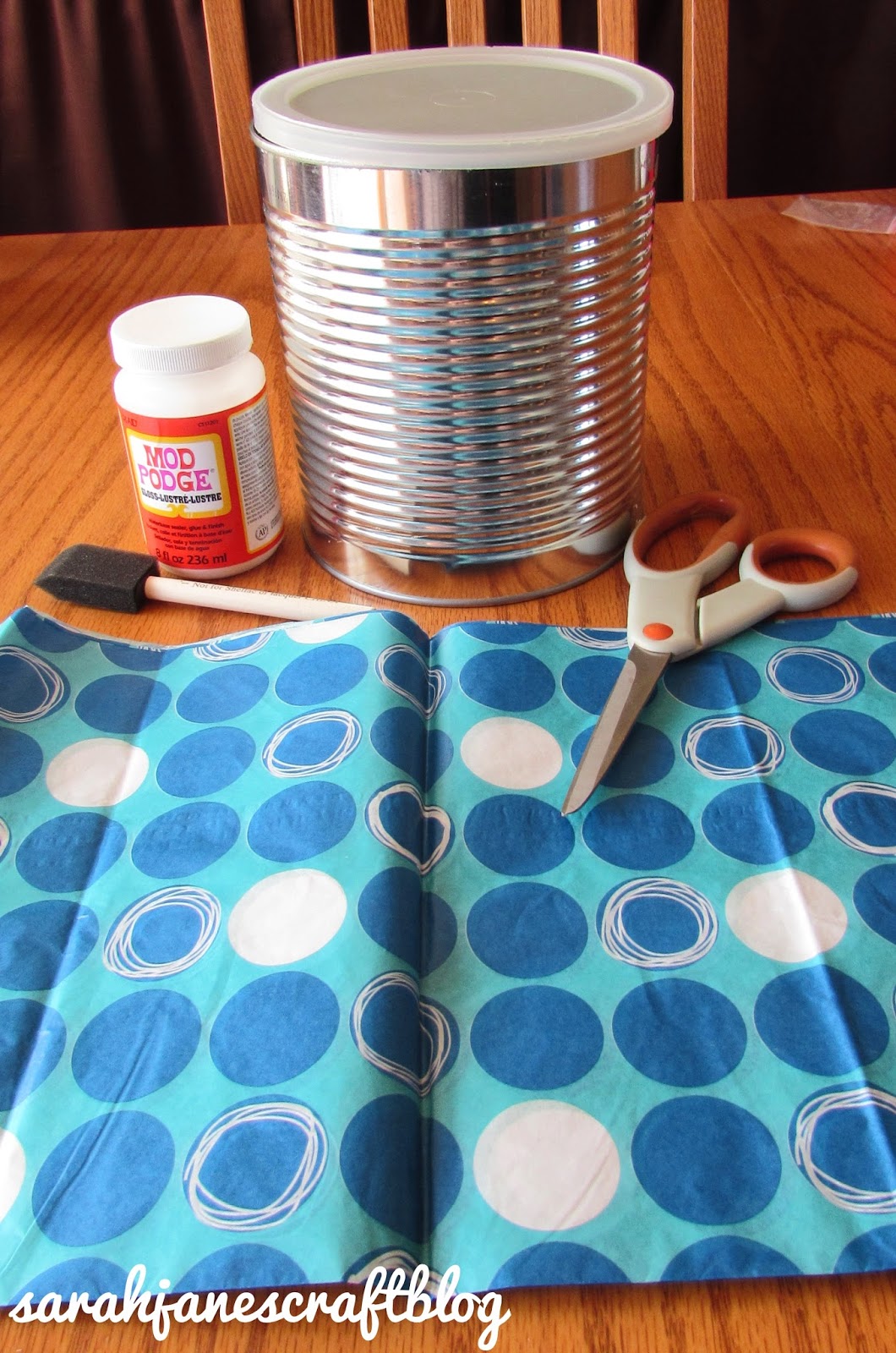 Mod Podge And Tissue Paper Tin Can mod-podge-and-tissue-paper-tin-can