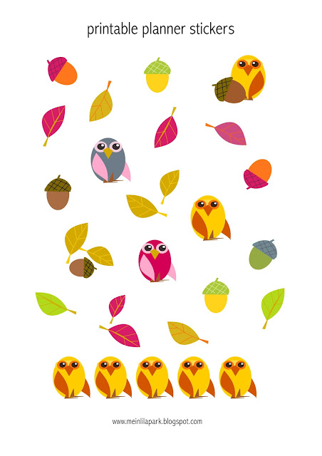 Free printable owl planner stickers - Agendasticker - freebie