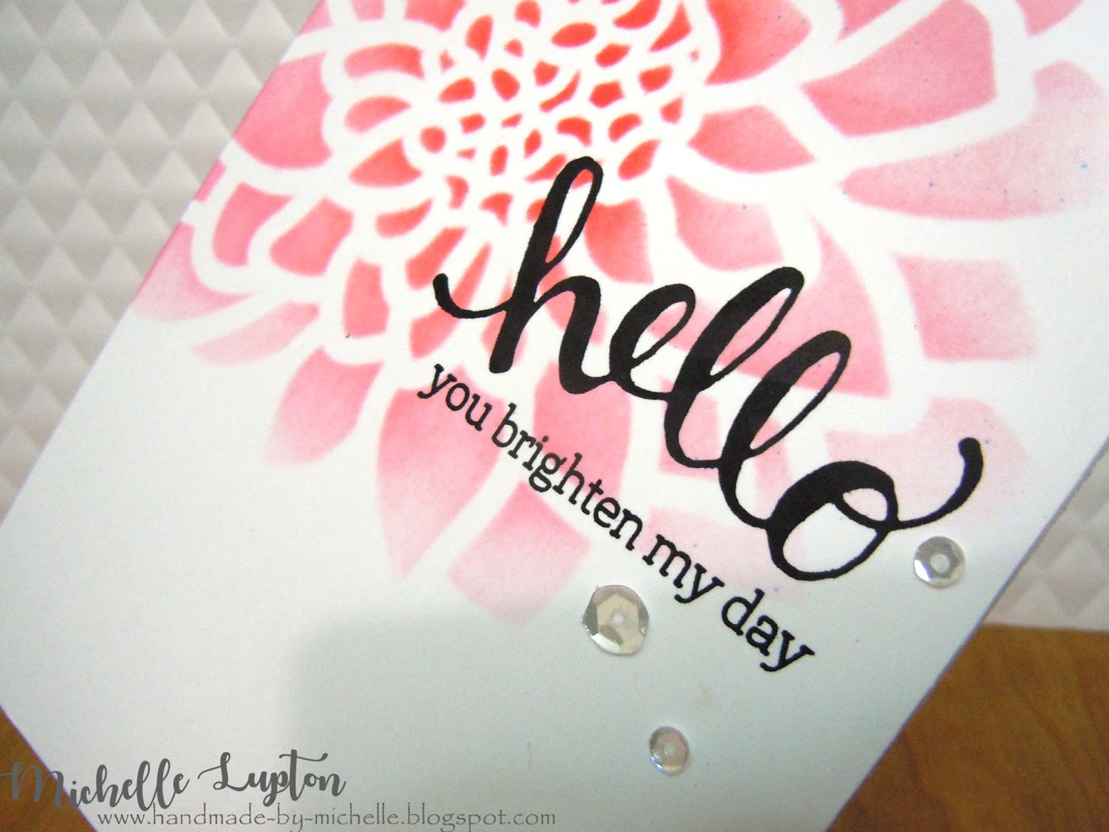 Handmade by Michelle: Quick and easy hello card