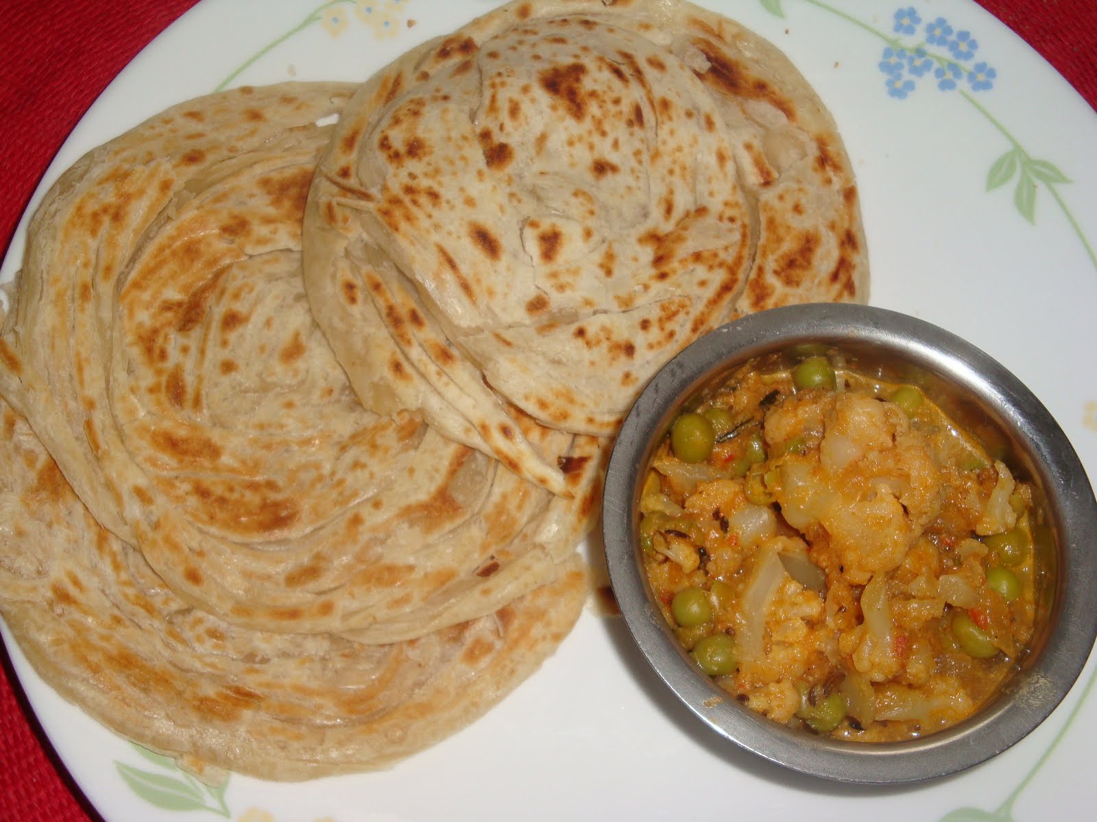 Sweet Home Recipes...: Parotta(without Egg)