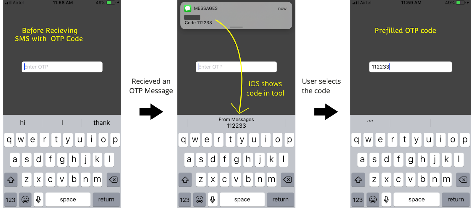 Implementing Autocompletion Otp Field In Ios