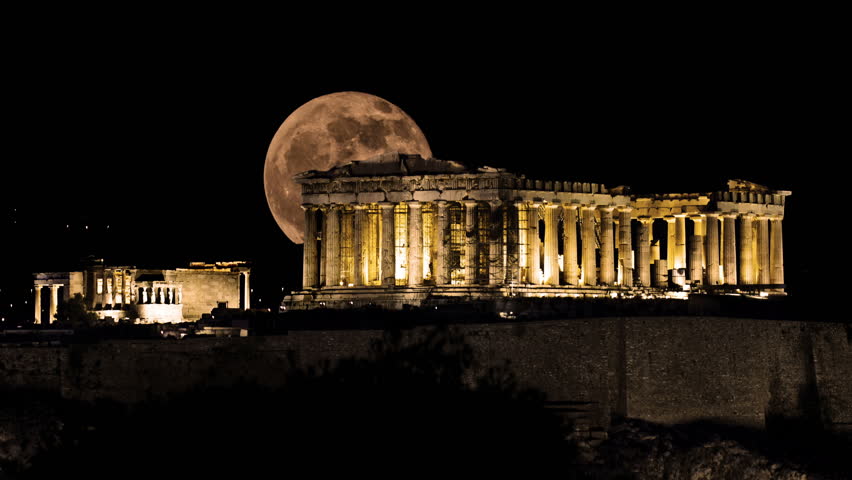 The passion of colors: full moon in Greece!