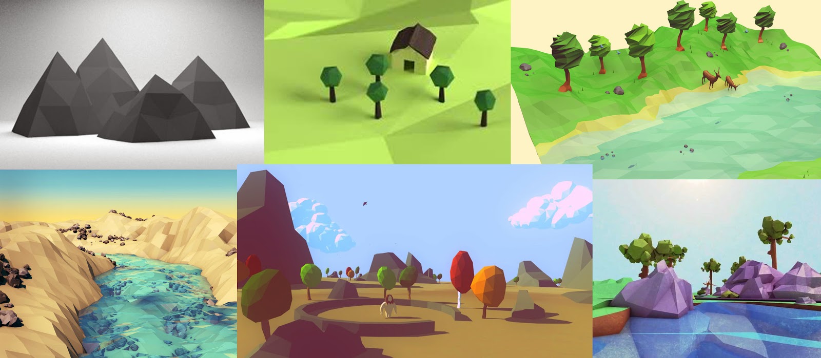 Anti Axis Game Blog: Environmental art direction - Low poly look