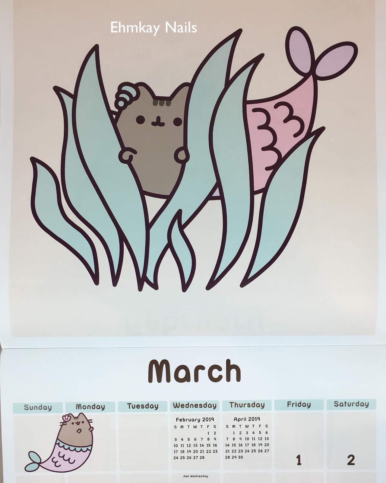 ehmkay nails: Pusheen Calendar Series: Mermaid Pusheen