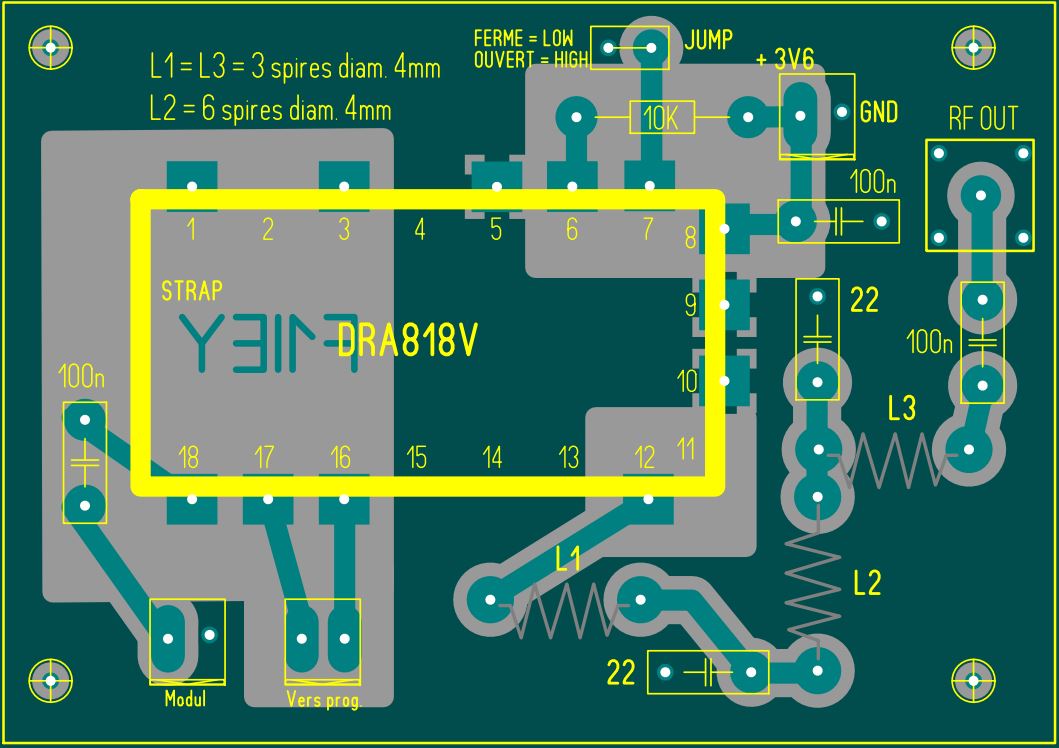 F1IEY - ATELIER RADIO: BALISE VHF 144MHZ - DRA818V