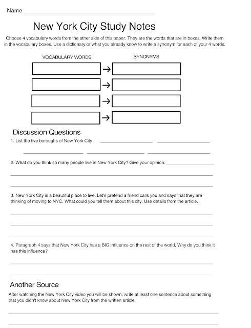 Reading With A Purpose: New York City