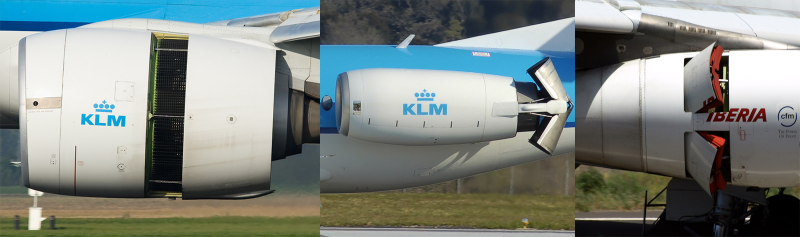 El empuje inverso del motor