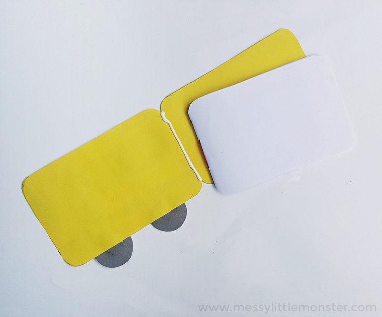 School Bus craft - make a DIY notebook - Messy Little Monster