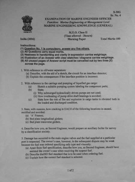 General 📓📚- MEO Class 2 Papers