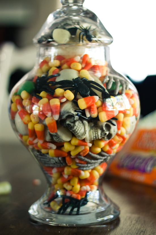 Strawberry Chic: Creepy Candy Corn Jar