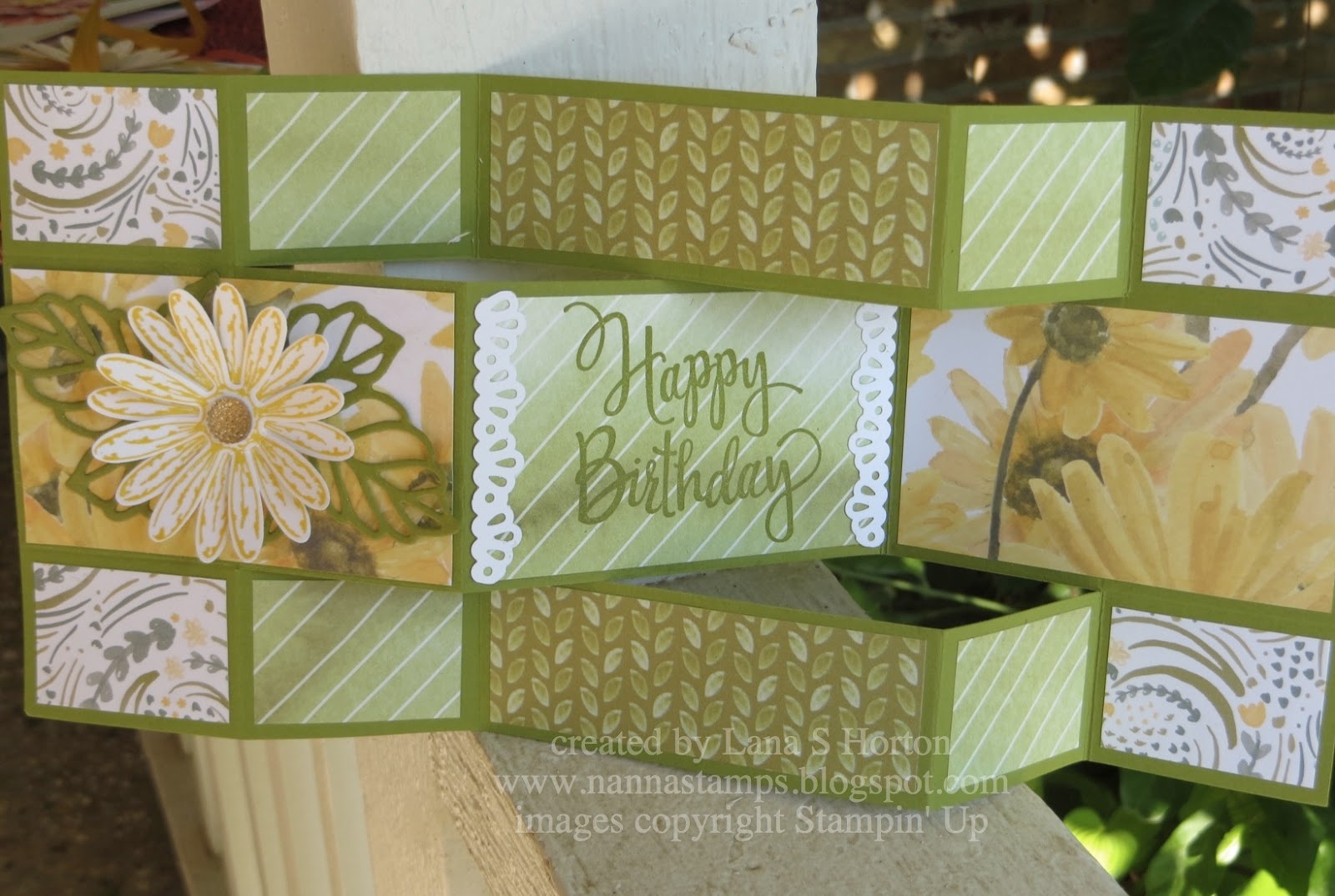 Stamping with Nanna: My Daisy Tri-Shutter Card And July/August Class ...