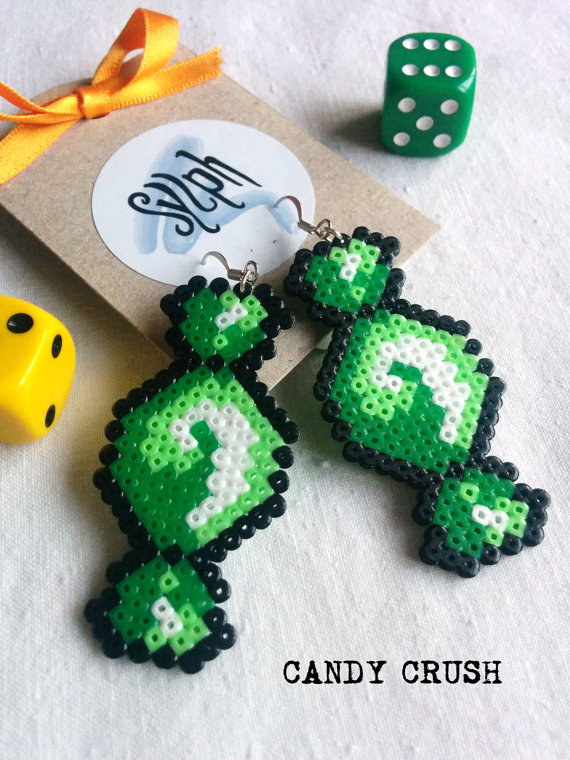 Whimsical Mini Hama Bead Jewelry by Sylph Designs / The Beading Gem