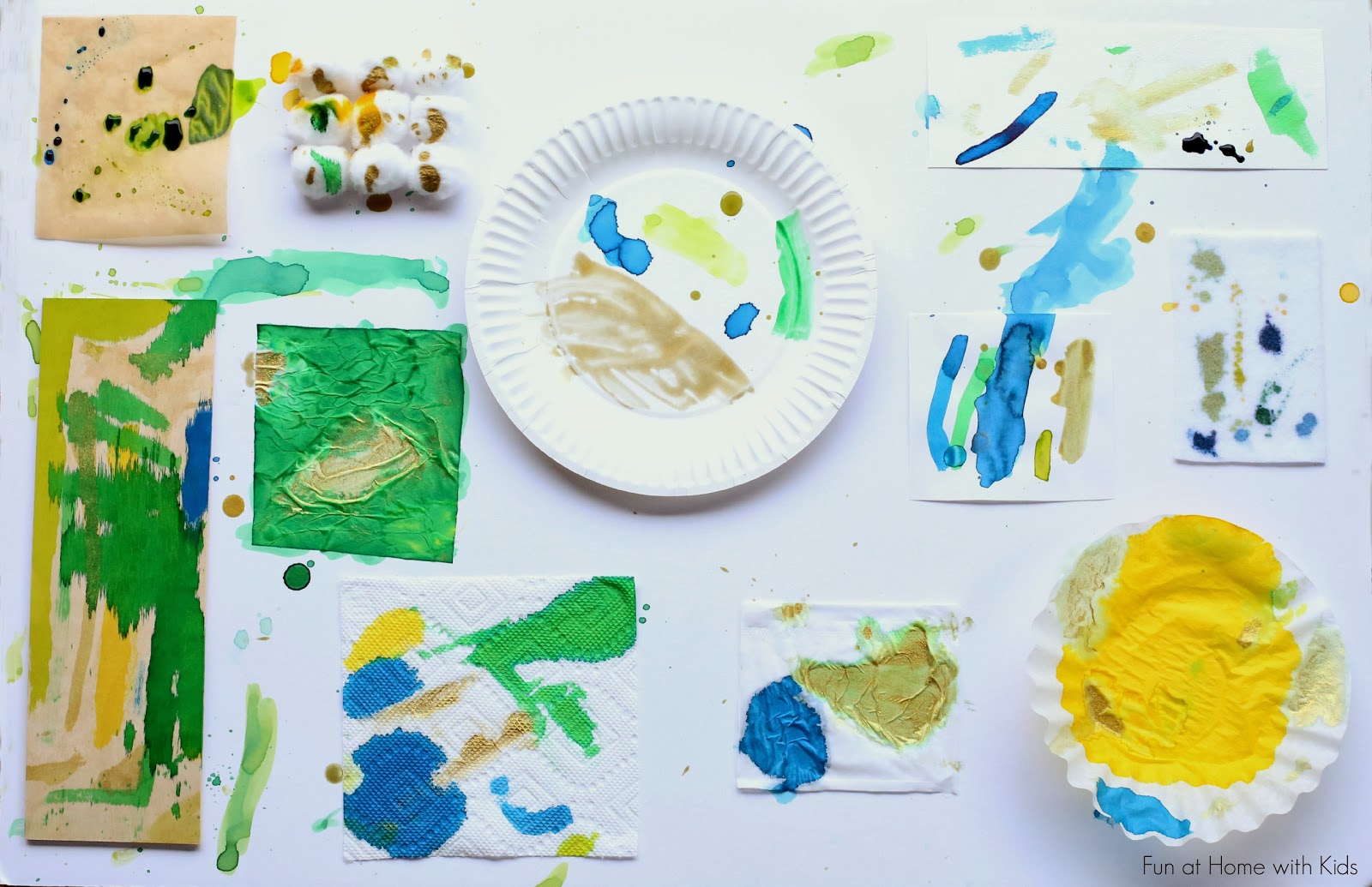 Exploring Absorption with Watercolors on a Texture Board