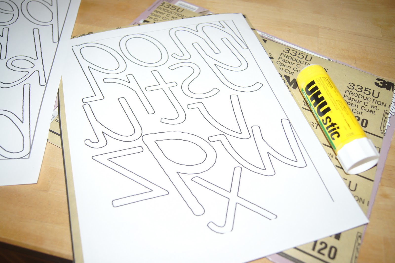 DIY D'Nealian Sandpaper Letters, Montessori Language Materials At Home ...