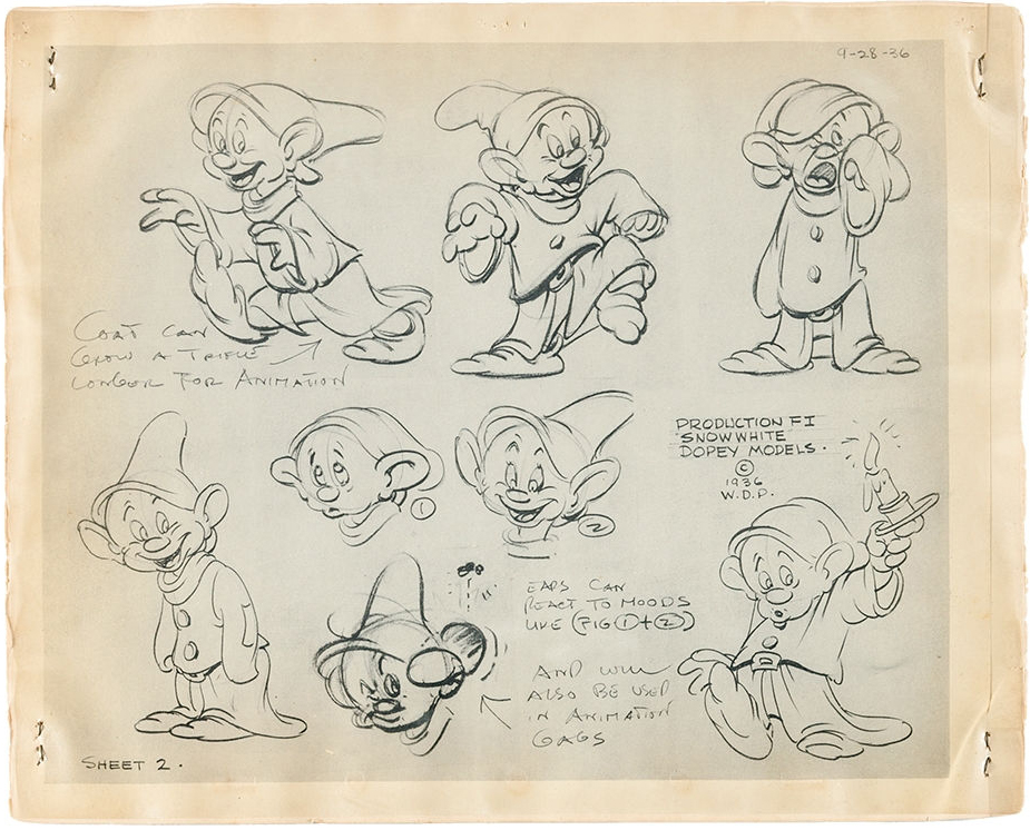 Filmic Light - Snow White Archive: Seven Dwarfs Model Sheets