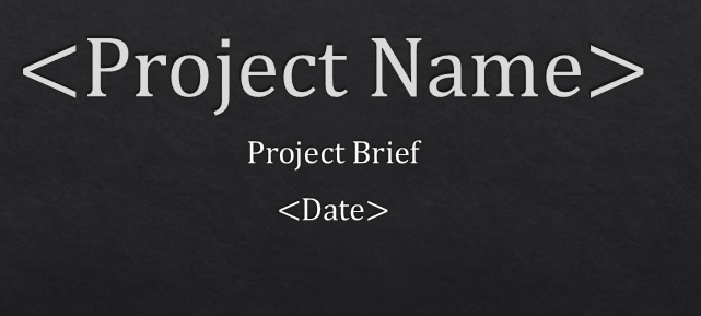 PRINCE2 HOW2: PowerPoint PRINCE2 Project Brief Template