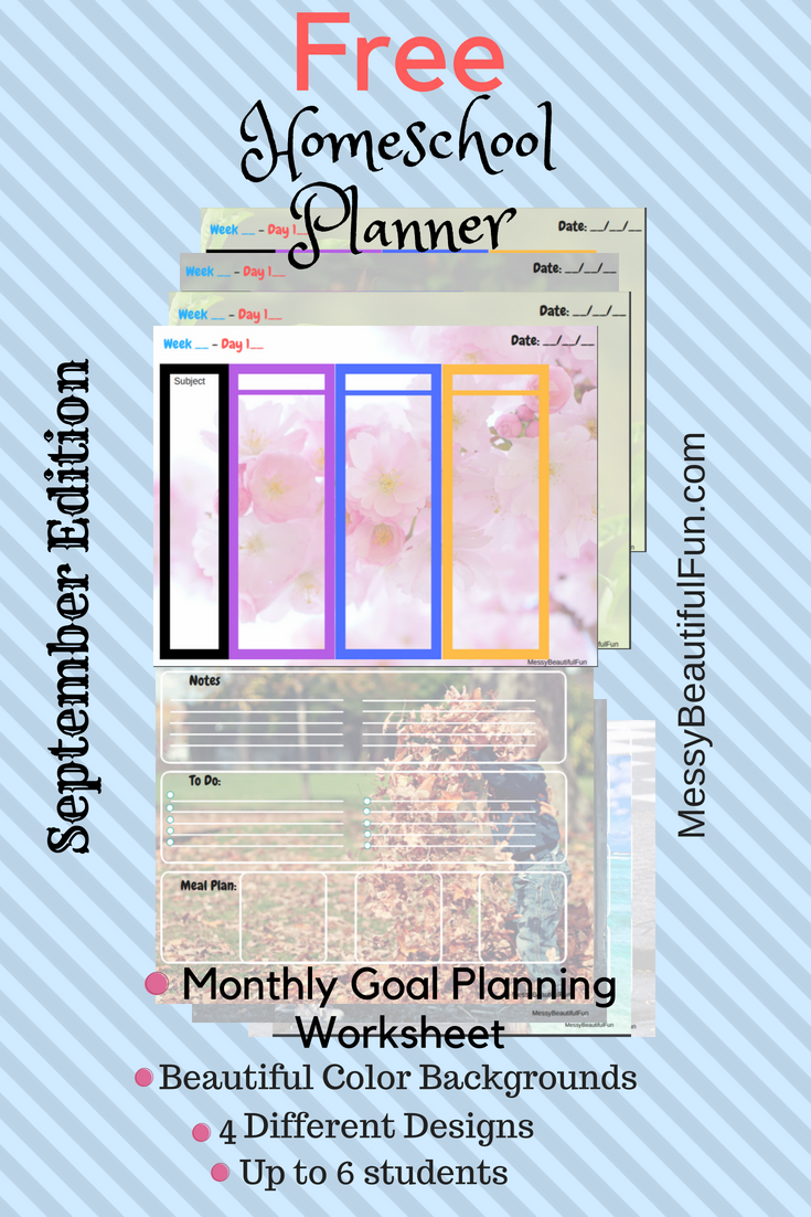 Messy, Beautiful, Fun: Free Homeschool Planner For September! Get Ready!