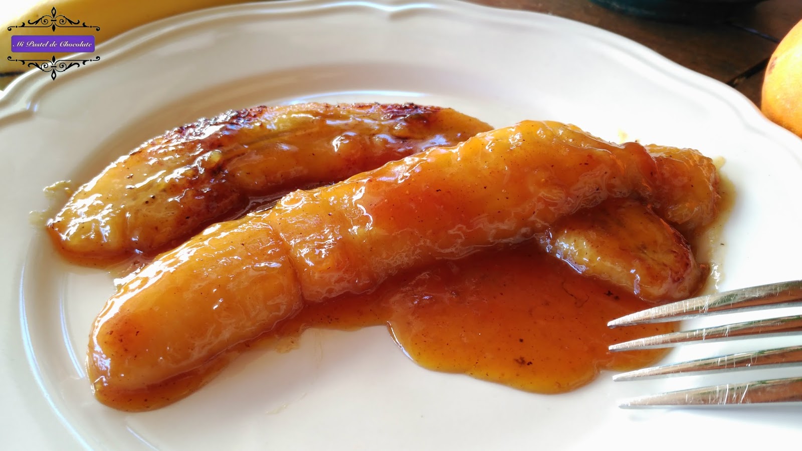 Mi Pastel de Chocolate: Plátano Flambeado