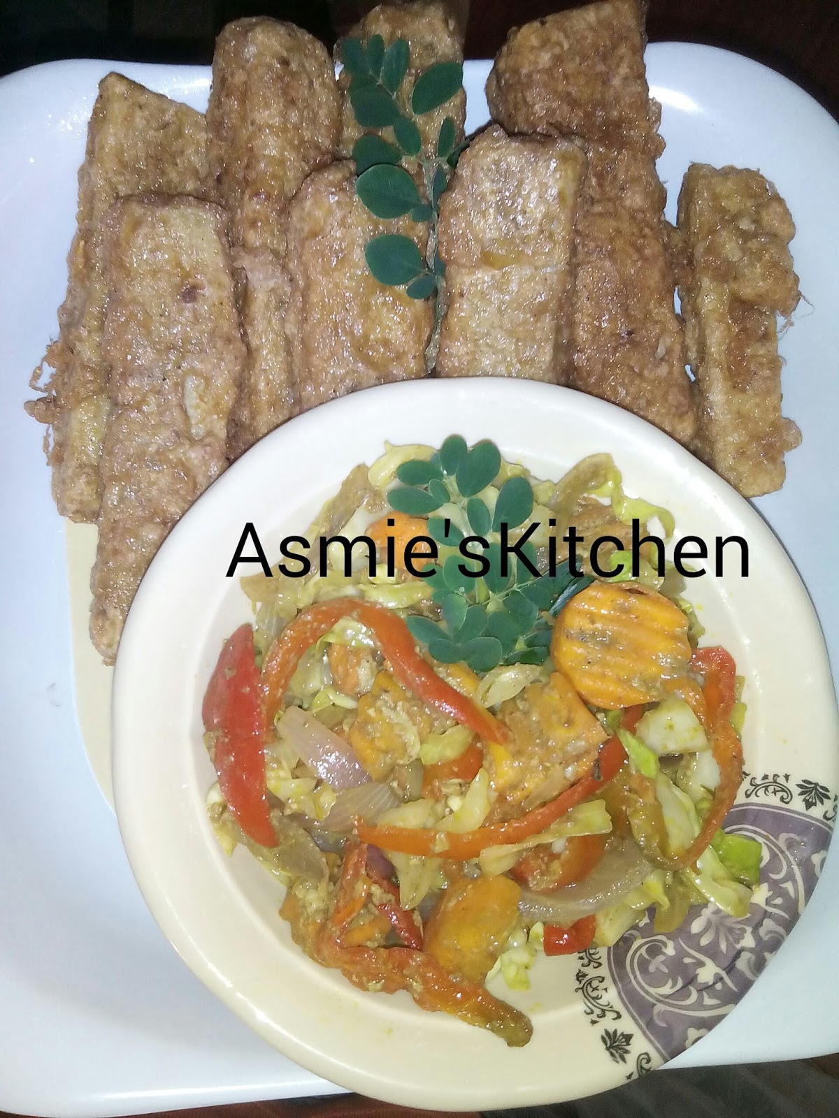 Yamarita with Veggies Sauce: Fried yam in a unique way accompanied with ...