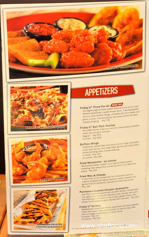 TGI Fridays Eastwood - Flagship Branch ~ Cheftonio's Blog