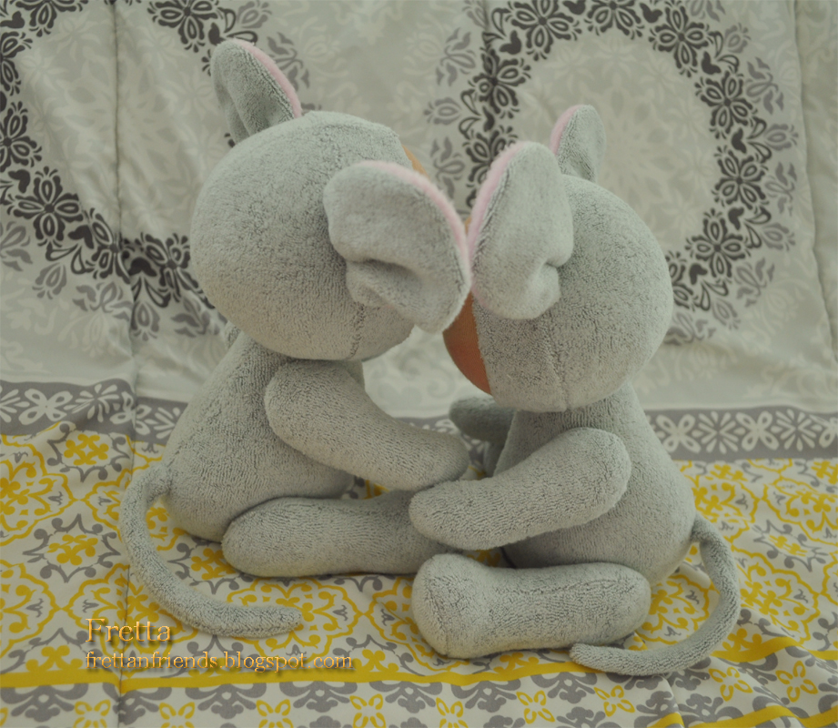 Fretta: Fretta's 10" OOAK Teddy Dolls (Mice, Mouse-Teddy). Collectible ...