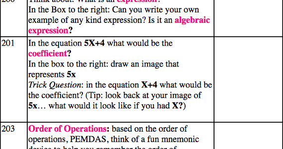 LLED 3530 Blog: Guide-o-rama: Intro to expressions and equations