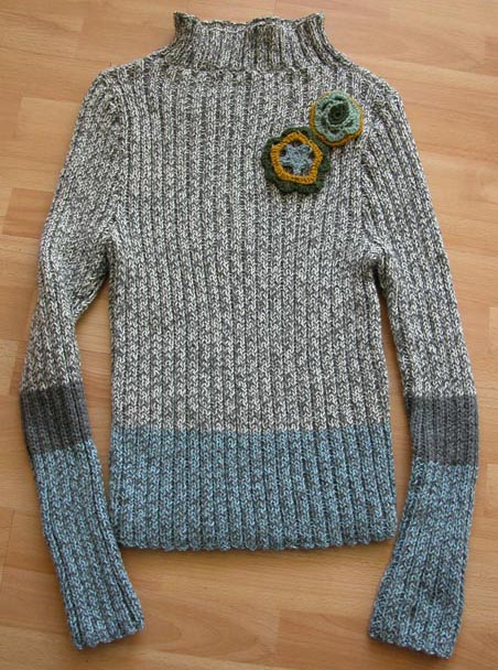 happy to make: How to knit a sweater in double rib pattern