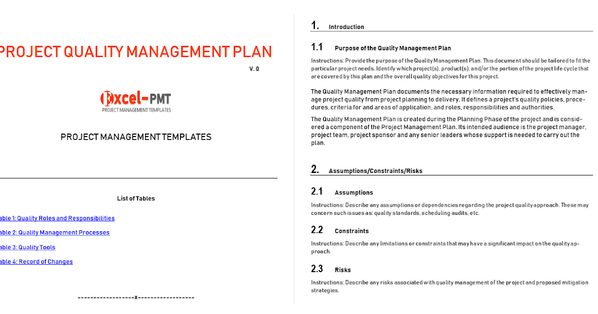 Quality management plan | Improvement of project management - Project ...