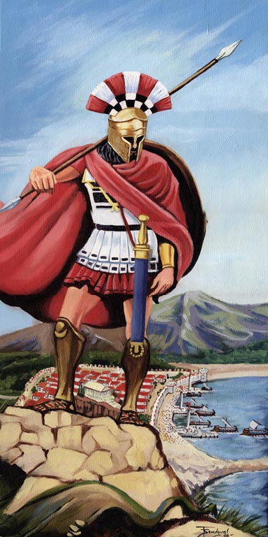 Warriors in art: Spartan officer by Franklin Sandoval