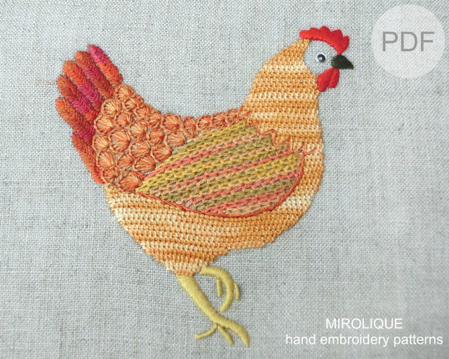 Hend Embroidery Pattern HEN - Studio Mirolique