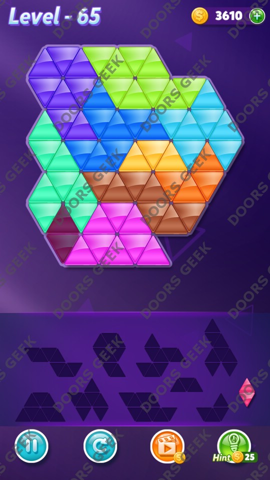 Block! Triangle Puzzle Master Level 65 Solution ~ Doors Geek