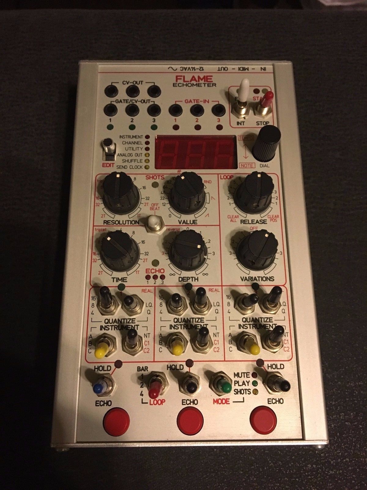MATRIXSYNTH: Flame Echometer MIDI CV Gate Looper / Sequencer SN 12 / 2008