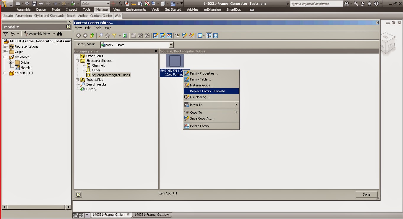 Random Stuff: Frame Generator and Content Center Steel Shapes